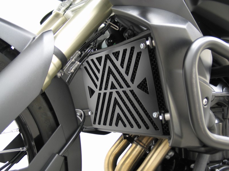 Triumph Tiger 800 Radiator Cover, black finish, Magnum