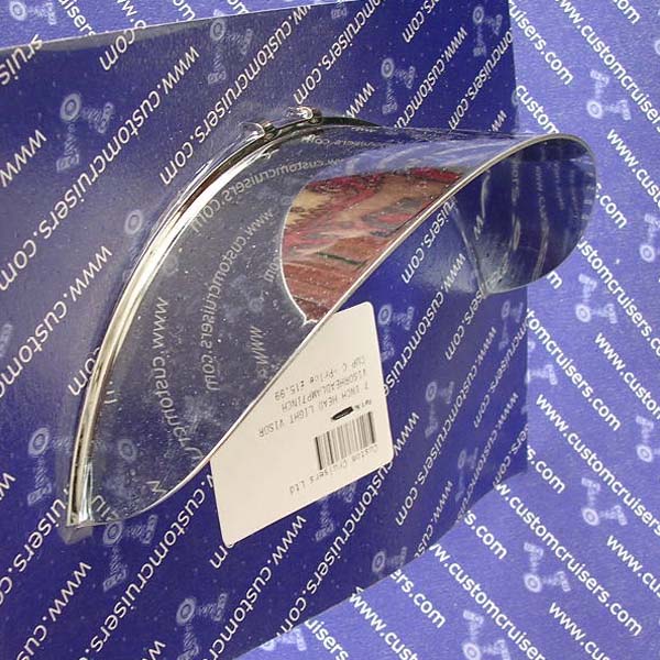 Chrome Headlight Visor 7 Plain