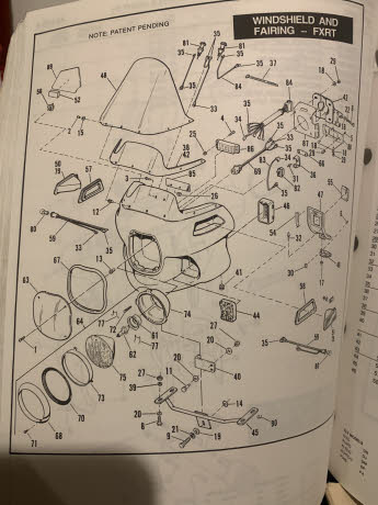 Harley Davidson 59504-84 FXRD FXRT Fairing left side support bracket
