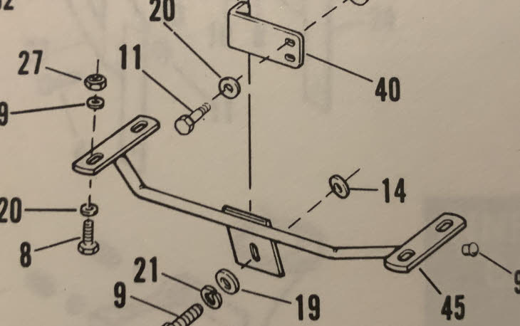 Harley Davidson 59504-84 FXRD FXRT Fairing left side support bracket