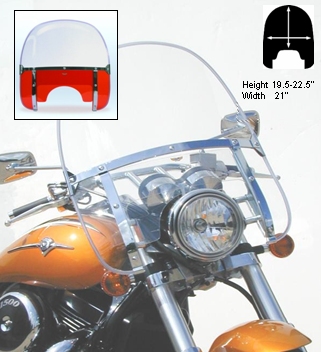 National Cycle Heavy Duty Windshield Beaded Red