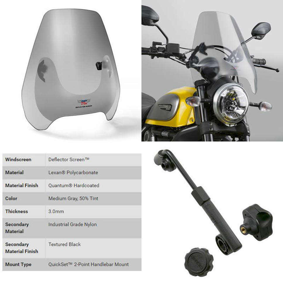 Victory Windshield National Cycle Deflector Screen DX Clear