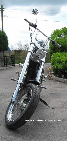Harley sportster Softail - Raked triple tree 13 degree Front End Kit Up ...