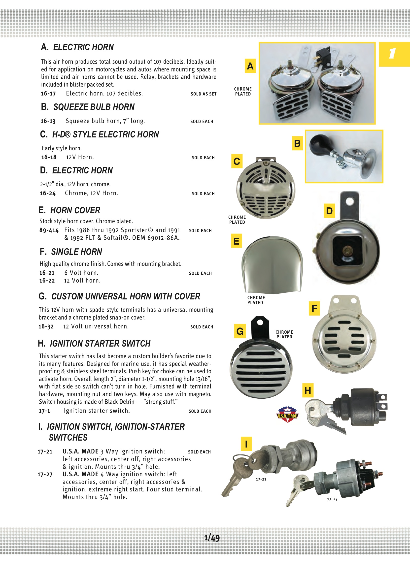 Ultima SWITCH,IGN UNIVERSAL KEY; 3 POS Midwest 17-21