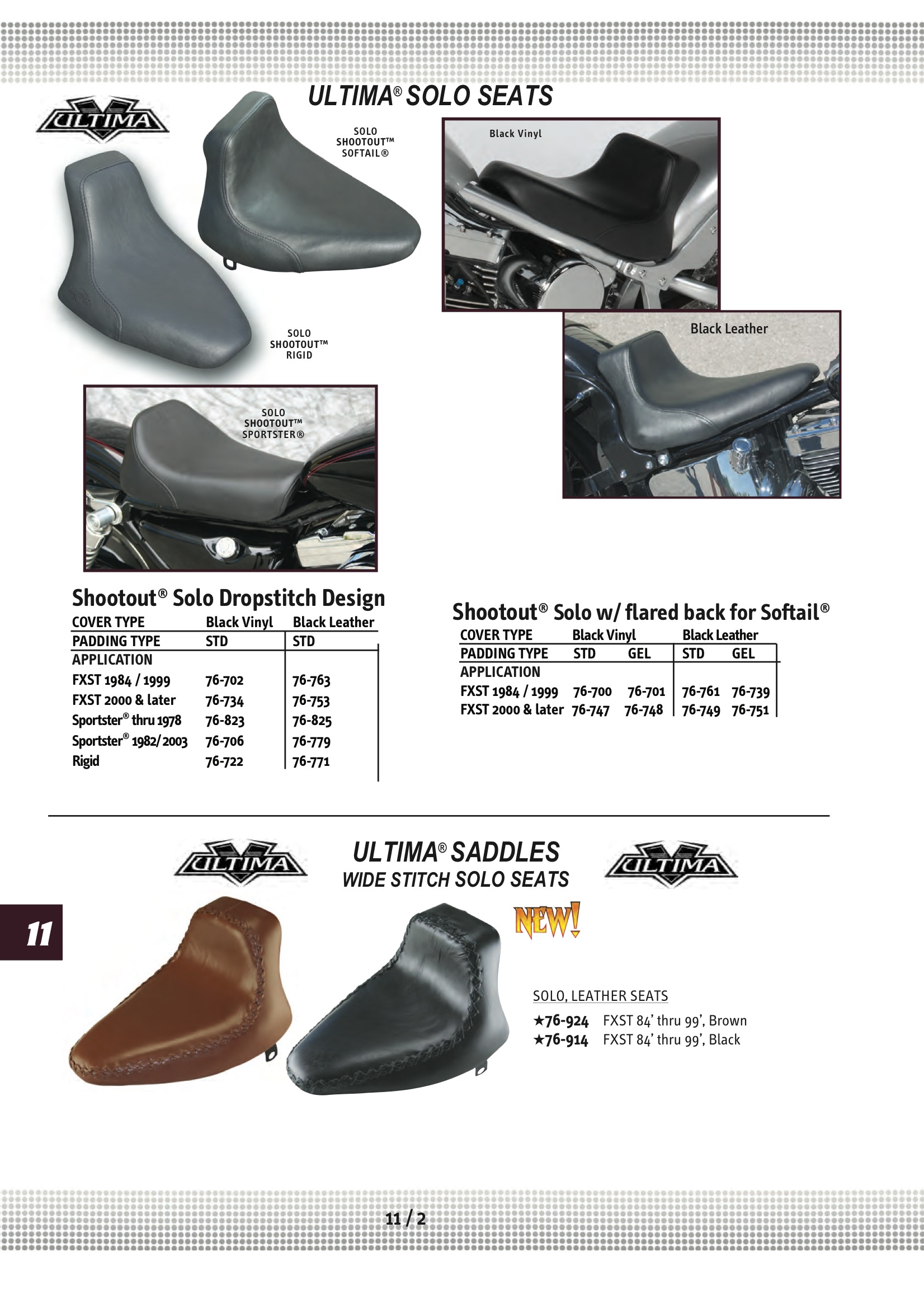 Ultima ULTIMA SEAT,SHOOTOUT,; BLACK LEATHER Midwest 76-753