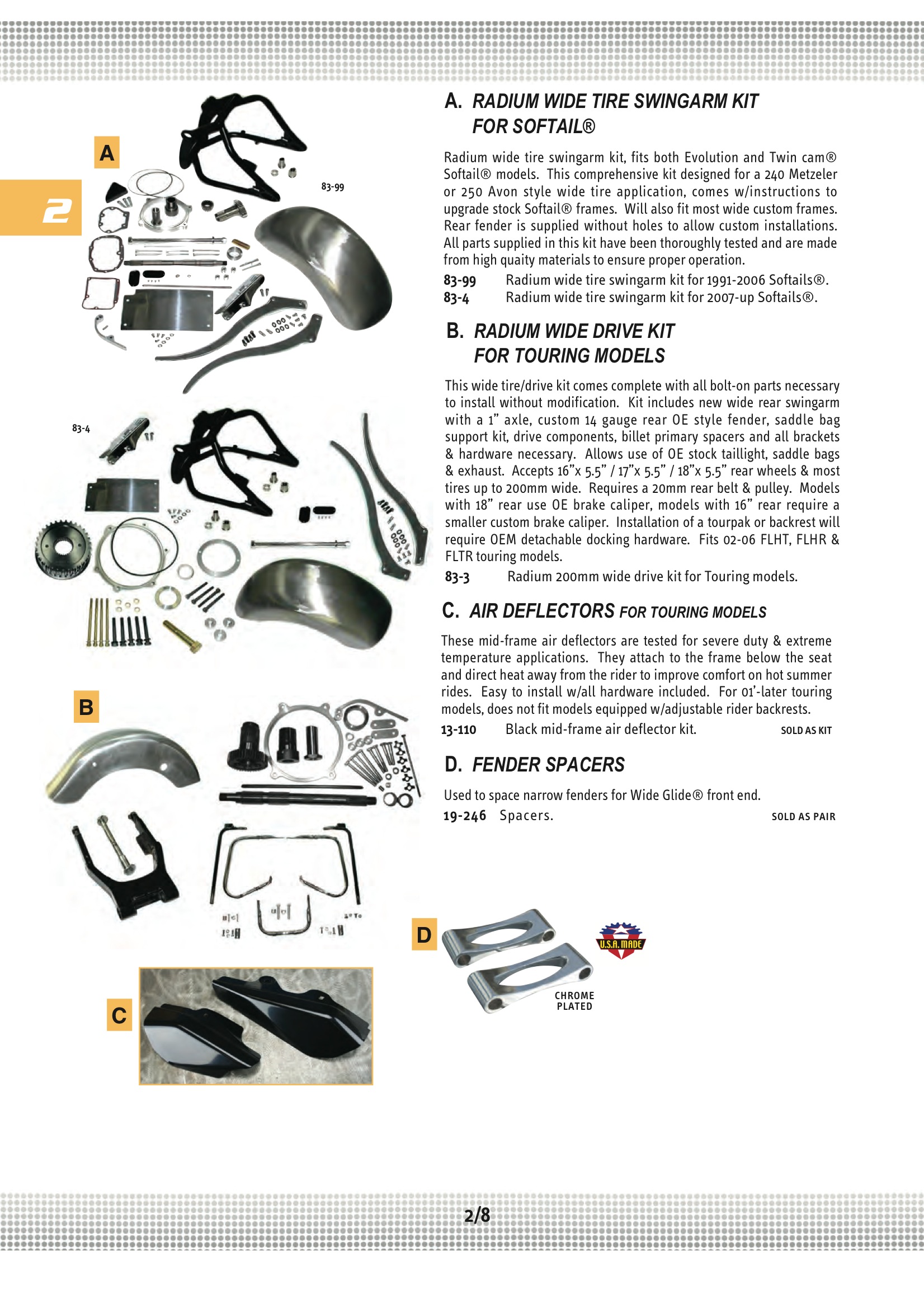 Ultima WIDE TIRE KIT,SOFTAIL;91/06 Midwest 83-99