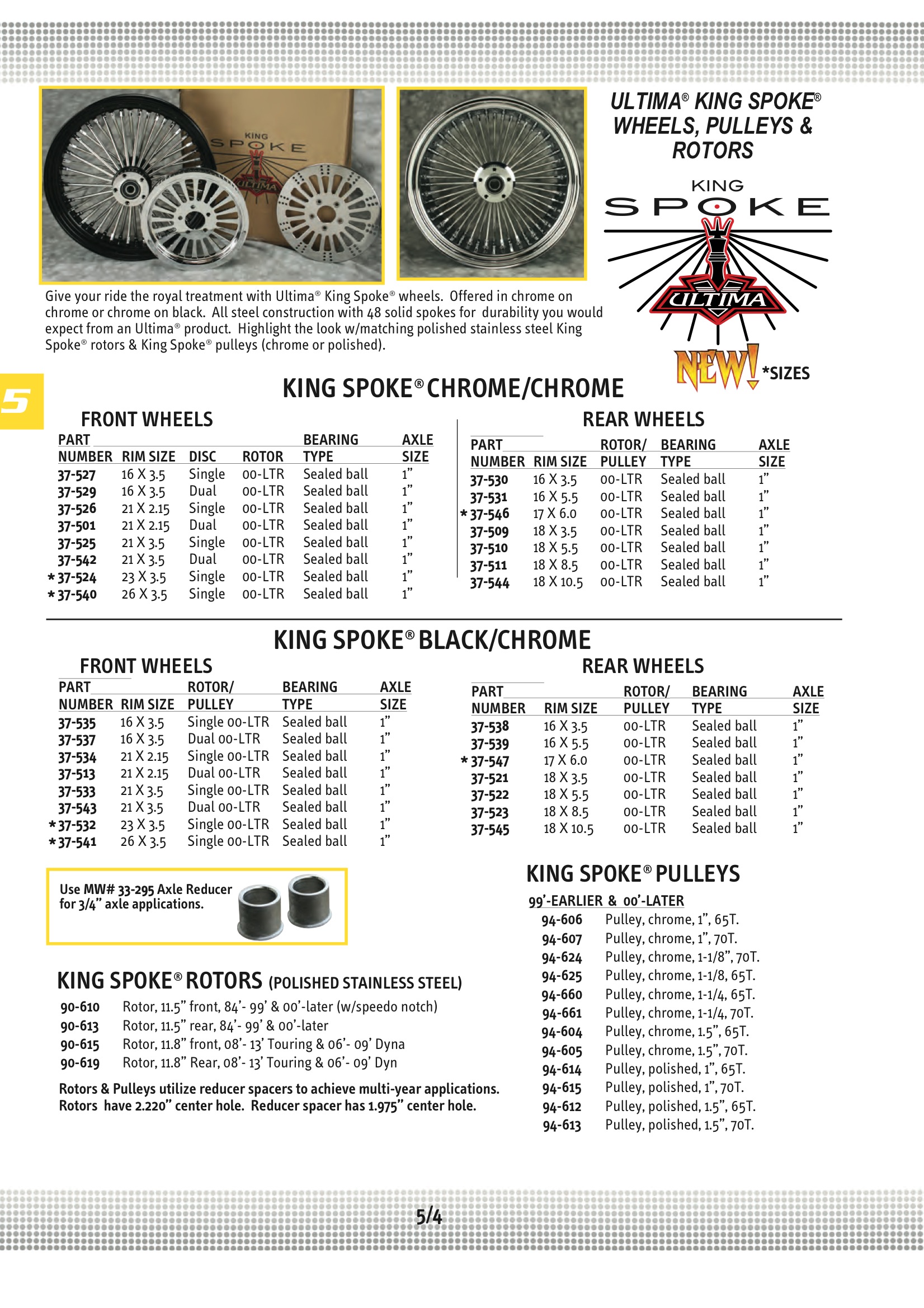 Ultima ROTOR, KING SPOKE 11.8";LATE MODEL FRT Midwest 90-615