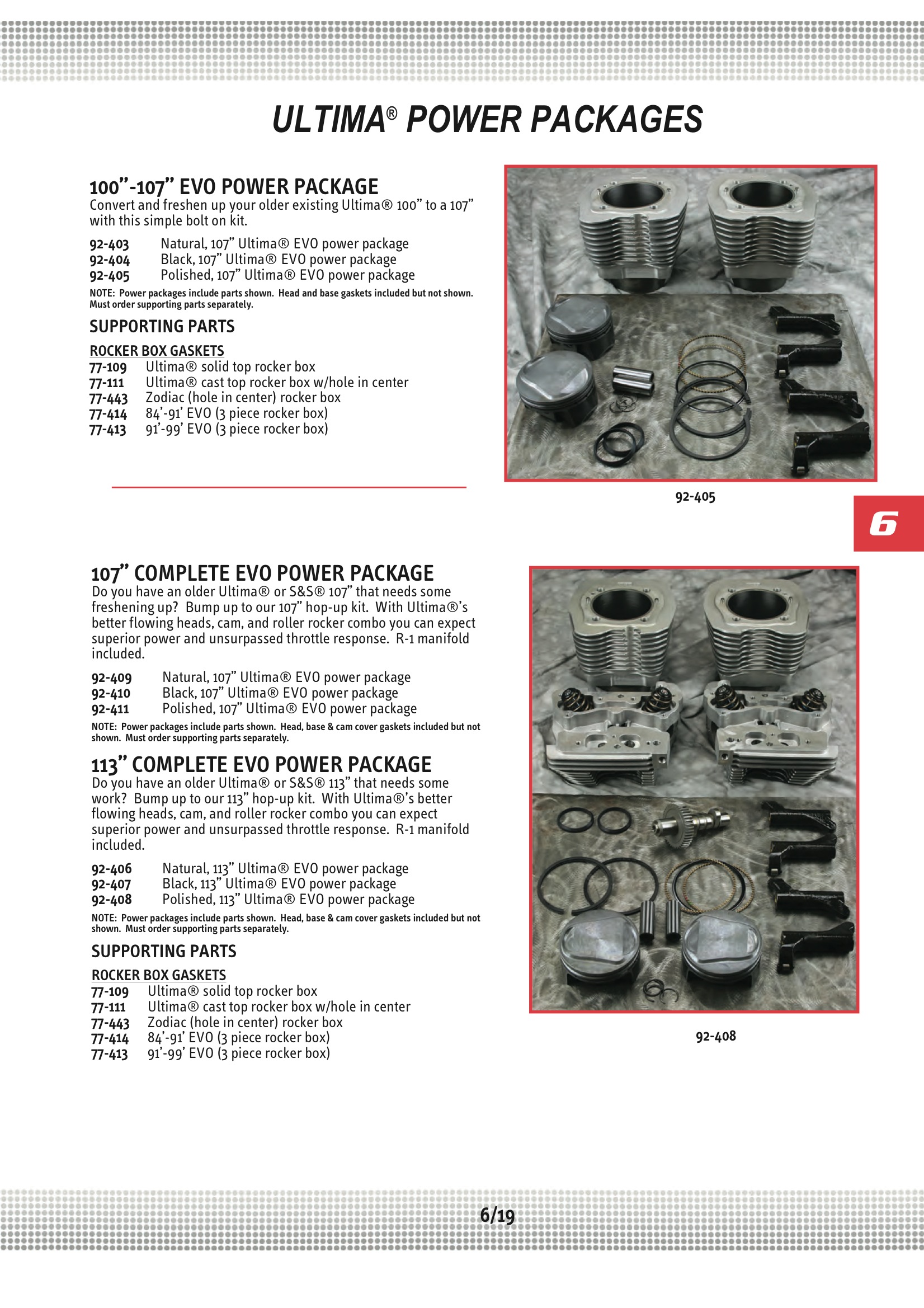 Ultima ULTIMA HOP UP PKG. FOR;S&S 113, NATURAL Midwest 92-406