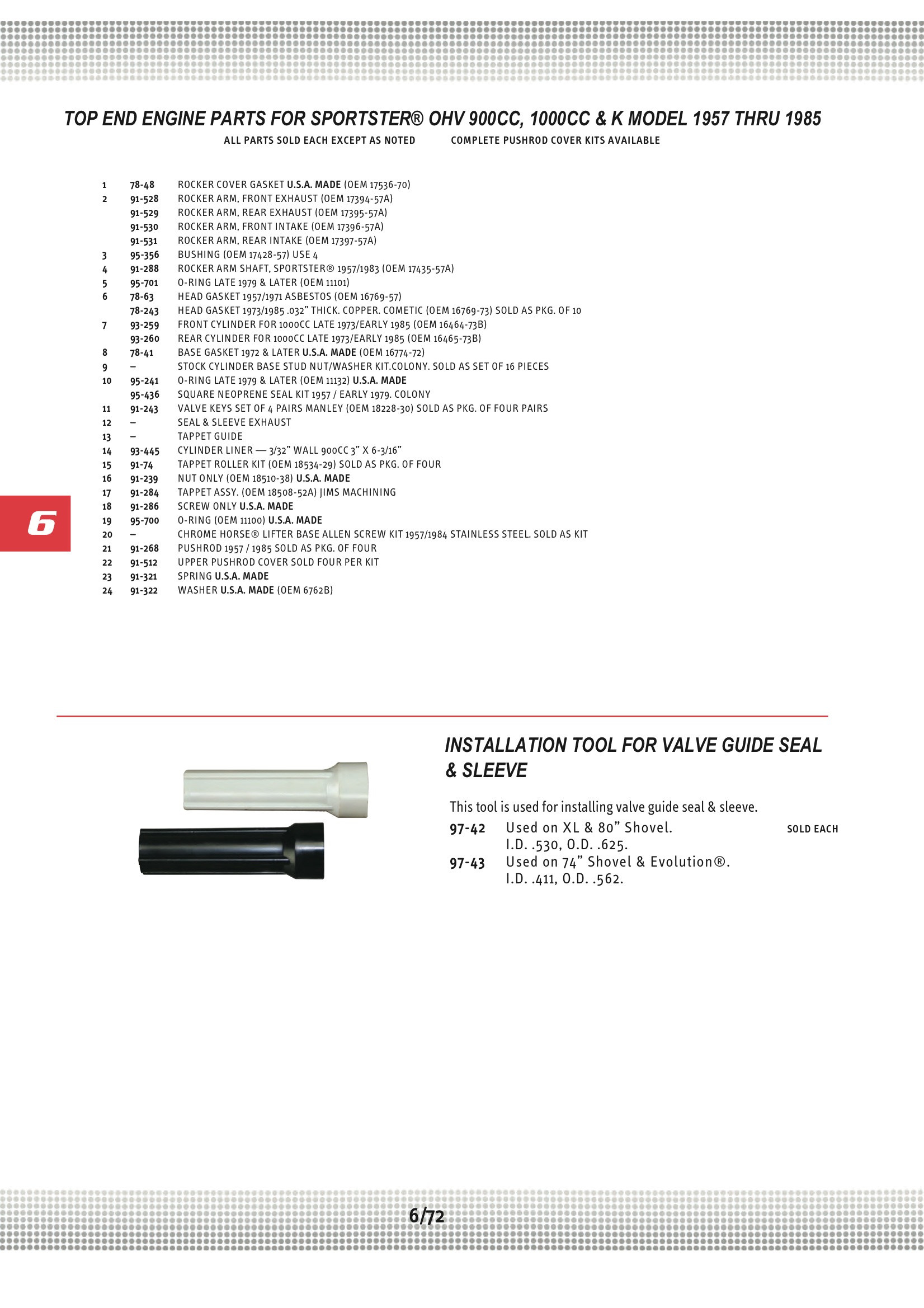 Ultima ROCKER ARM SPT REAR IN; Midwest 91-531