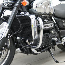 Triumph Rocket 3 Crash bars protectors guards One piece Chrome Plated ...