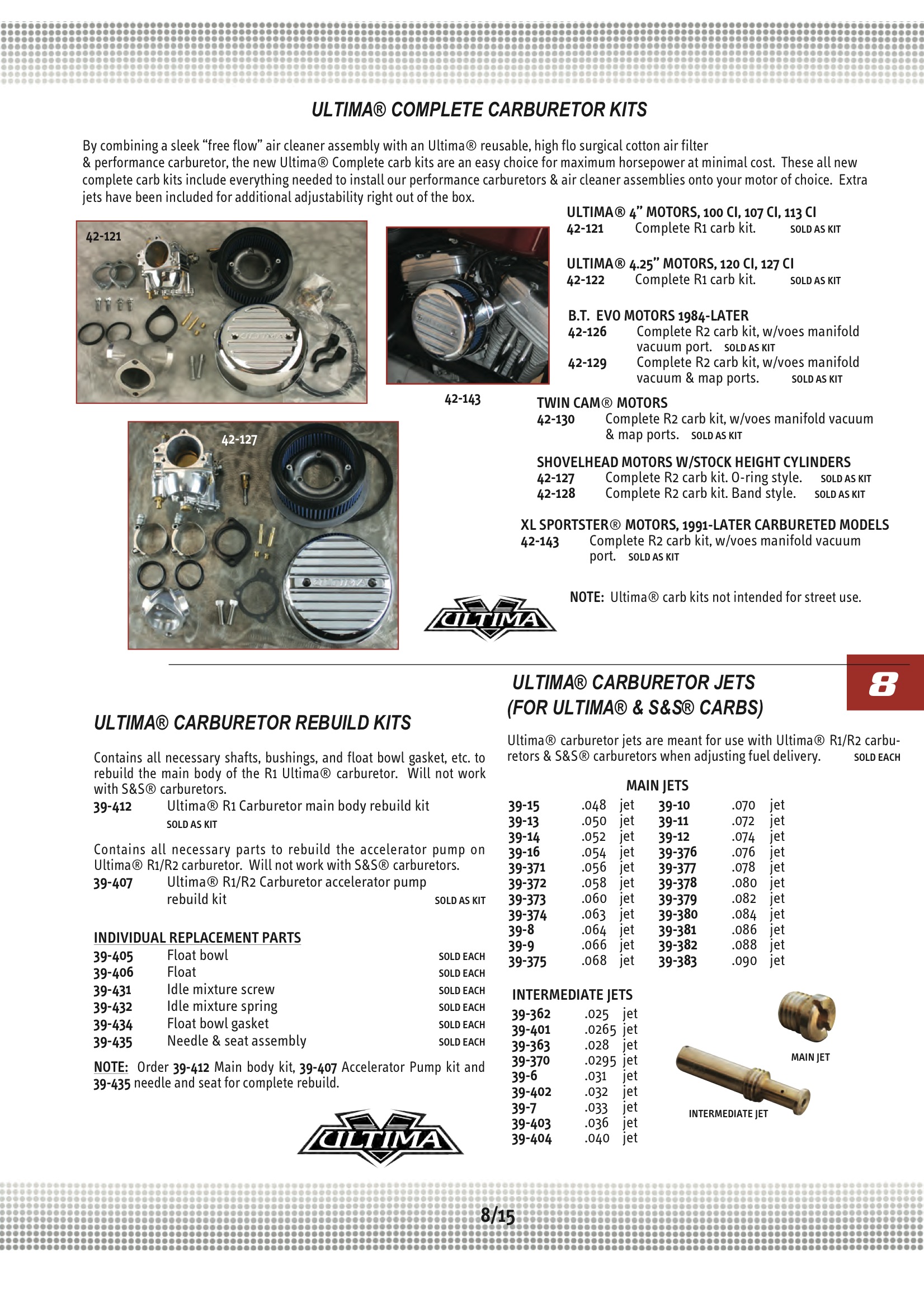 Ultima ACCELERATOR PUMB REBUILD;KIT, ULTIMA CARB Midwest 39-407