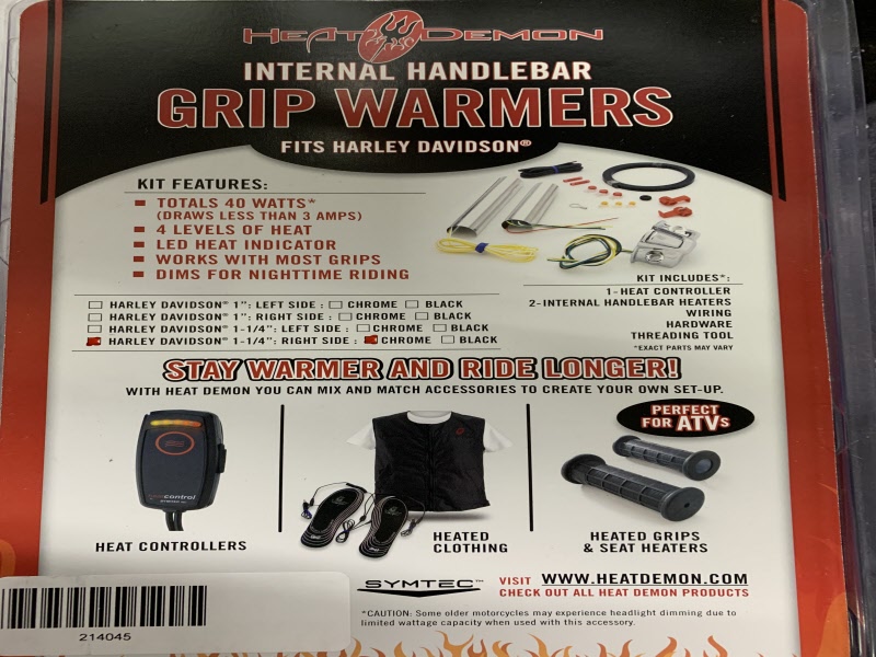 Heat Demons motorcycle handlebar Grip Warmers heaters for Metric ...