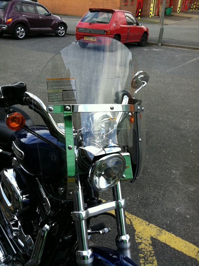 National Cycle Switchblade Chopped Clear Windshield for Harley Davidson ...