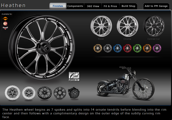 Harley-Davidson Billet Wheel 16 X 3.5 FORGED HEATHEN Performance ...