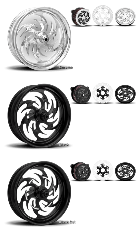 Xtreme Machine Reaper Wheel In Chrome, Black and Black Cut For Harley ...