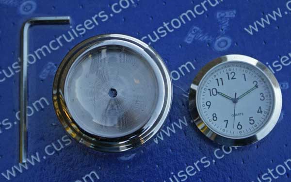 motorcycle Clock handlebar stem nut watch motorbike Gauge and mounts