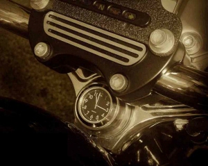 motorcycle Clock handlebar stem nut watch motorbike Gauge and mounts