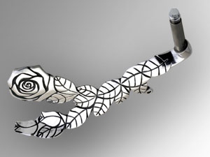 Harley Davidson evo The Rose Side Stand kick stand custom chrome