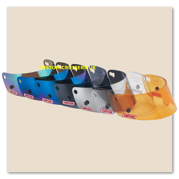 Simpson Visors For Diamondback, X Bandit and RX HELMETS SNELL 2010