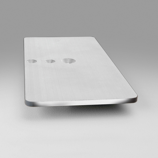 Wide Top Plate Anodized Silver Aluminum ZTechnik